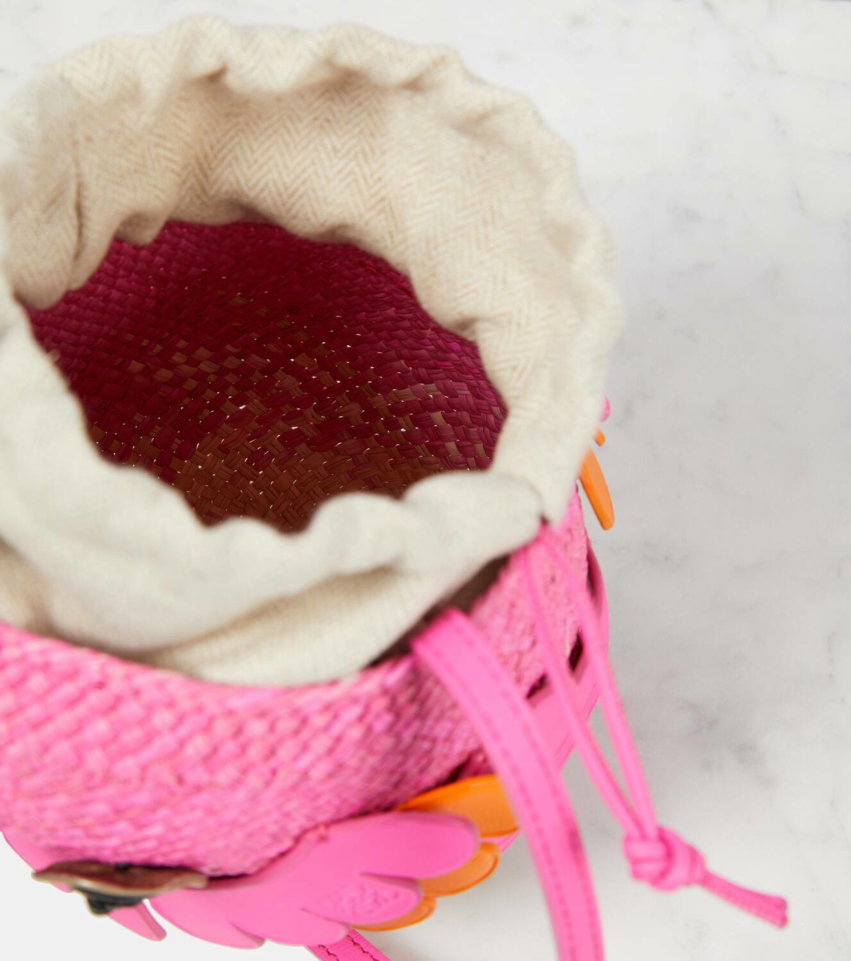 Loewe Bird Mini raffia crossbody bag Loewe