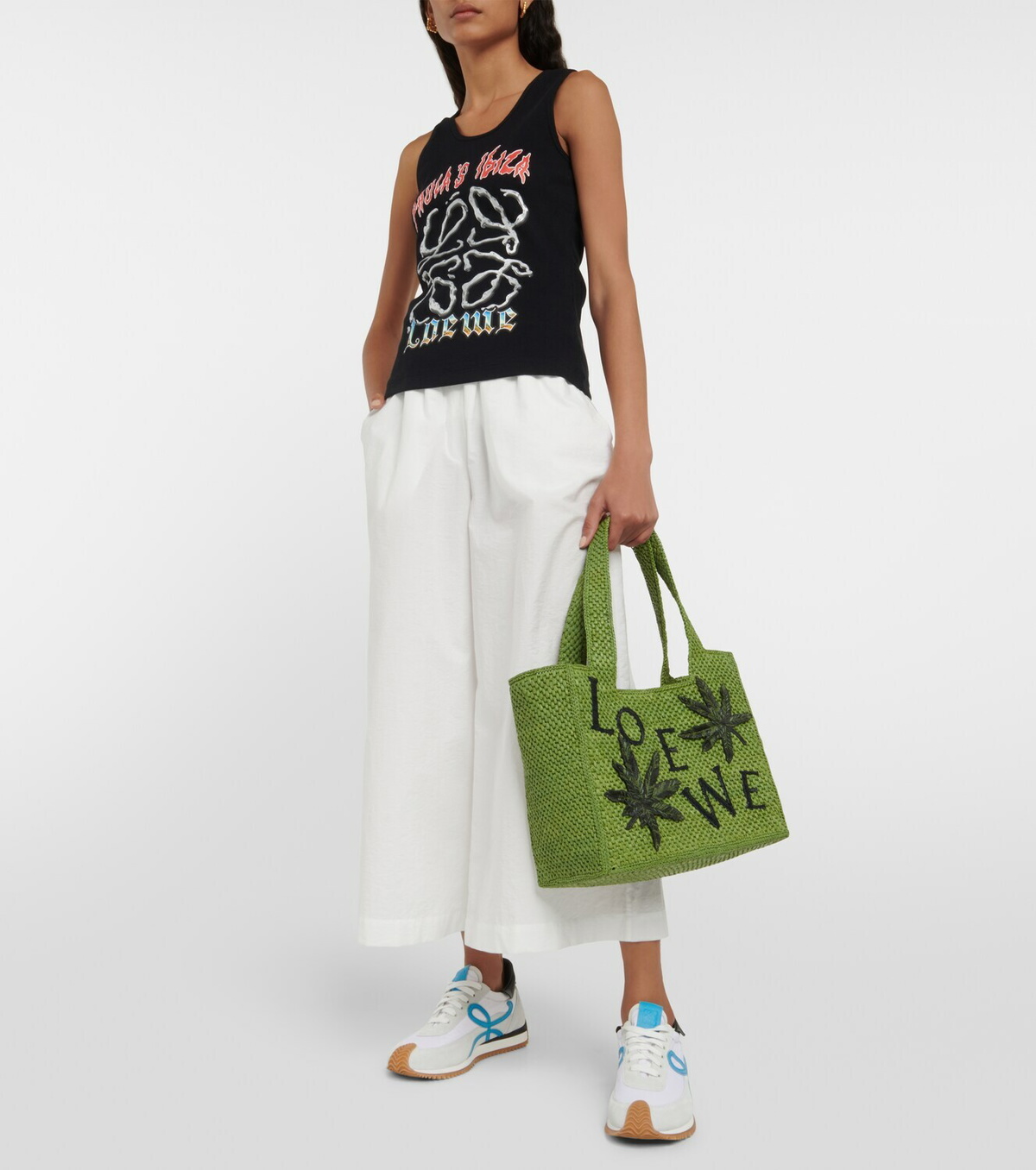 Loewe Appliqué woven tote bag Loewe