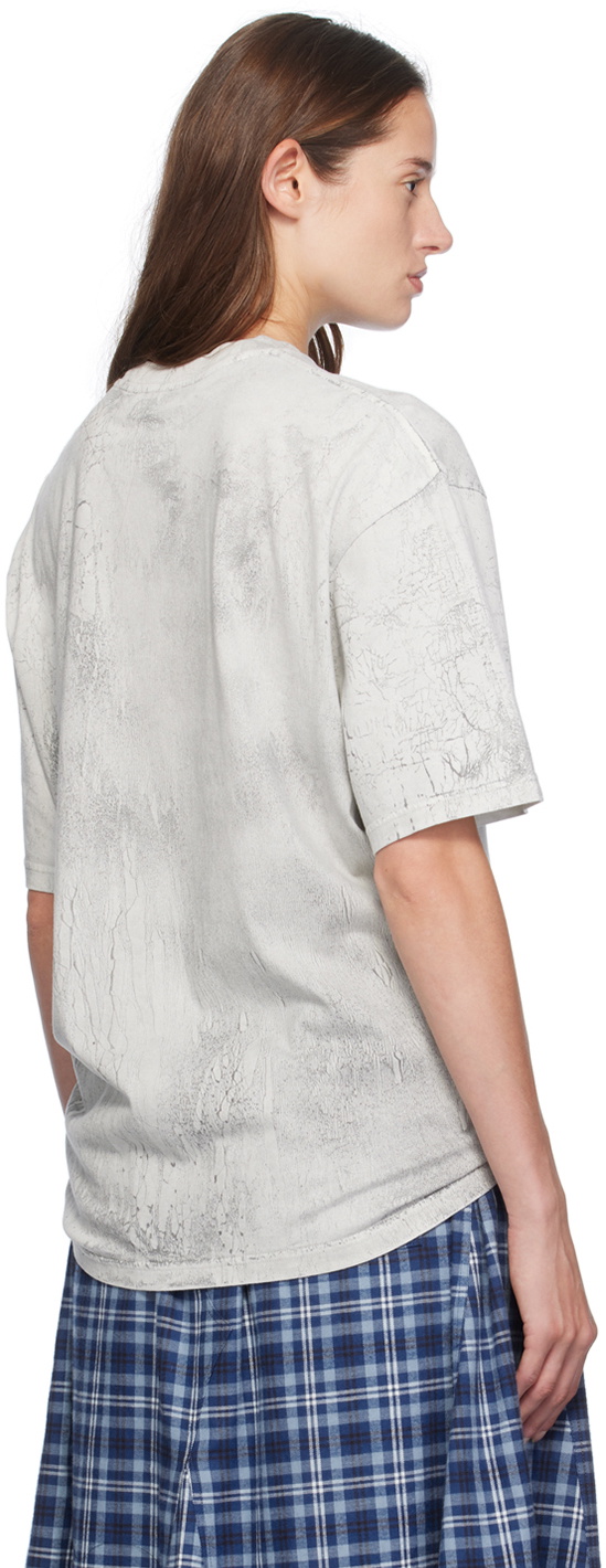 Acne Studios Gray Plaster Print T-Shirt Acne Studios