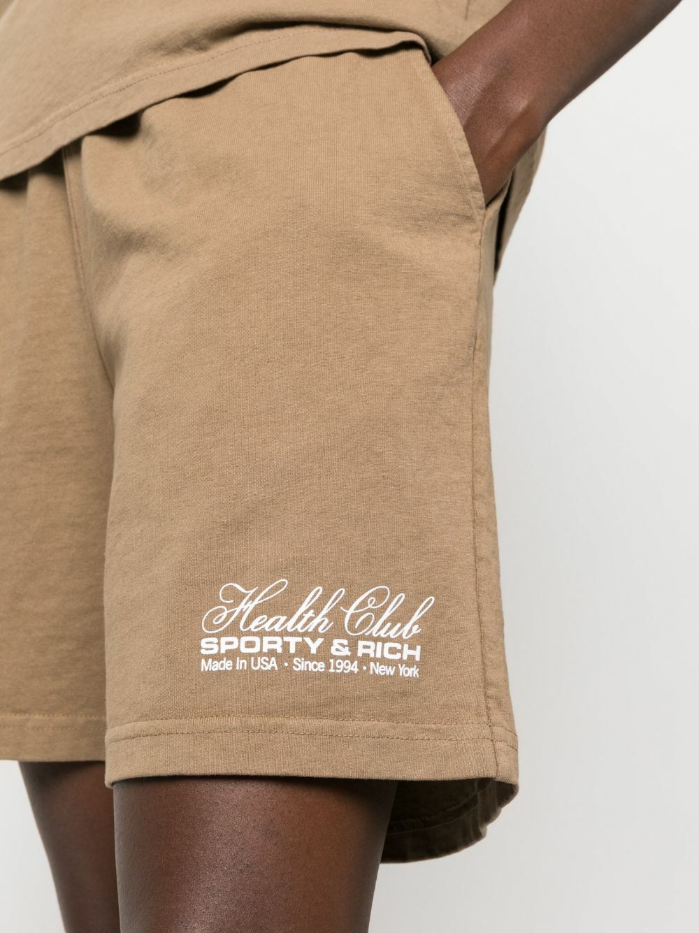 SPORTY & RICH - Made In Usa Cotton Gym Shorts Sporty & Rich