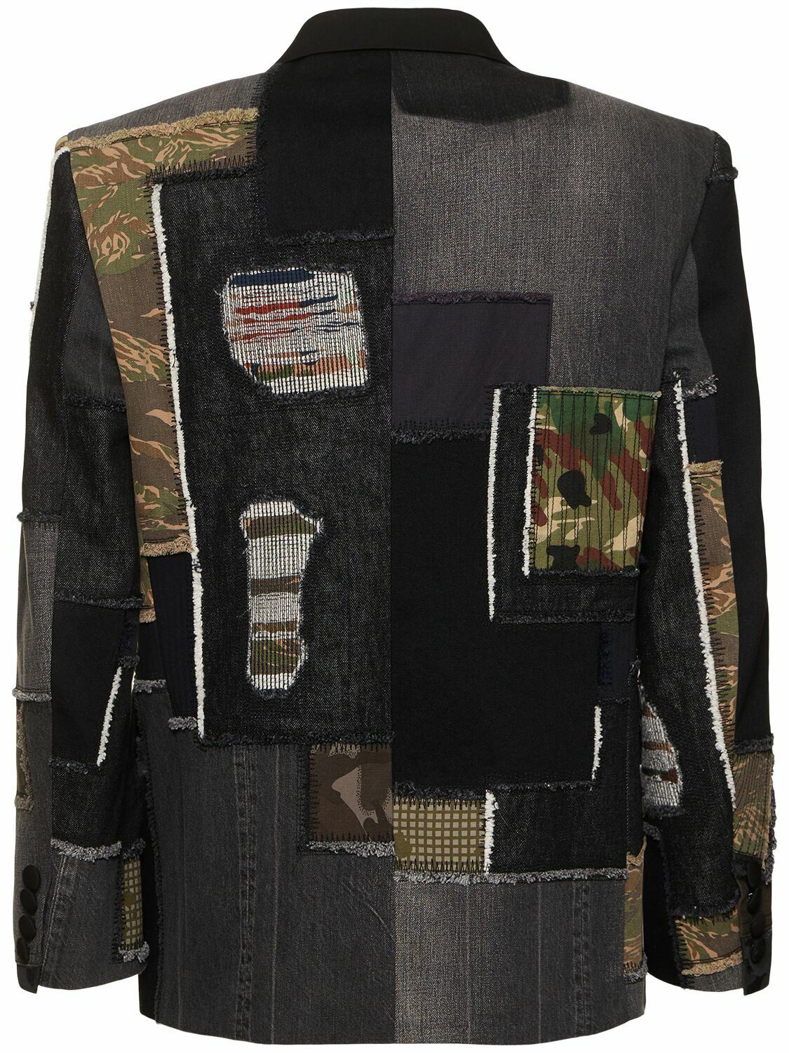 JUNYA WATANABE Cotton Denim Patchwork Blazer Junya Watanabe