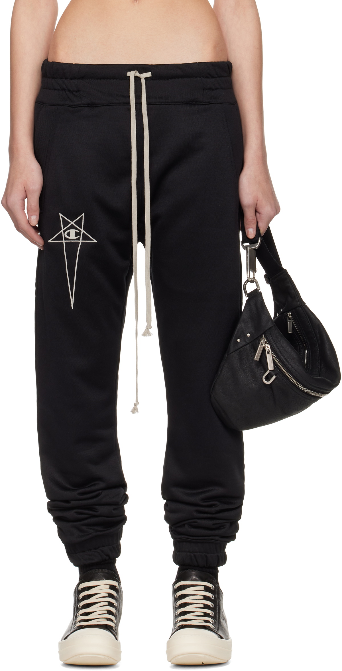 Rick Owens Black Champion Edition Joggers Sweatpants Rick Owens