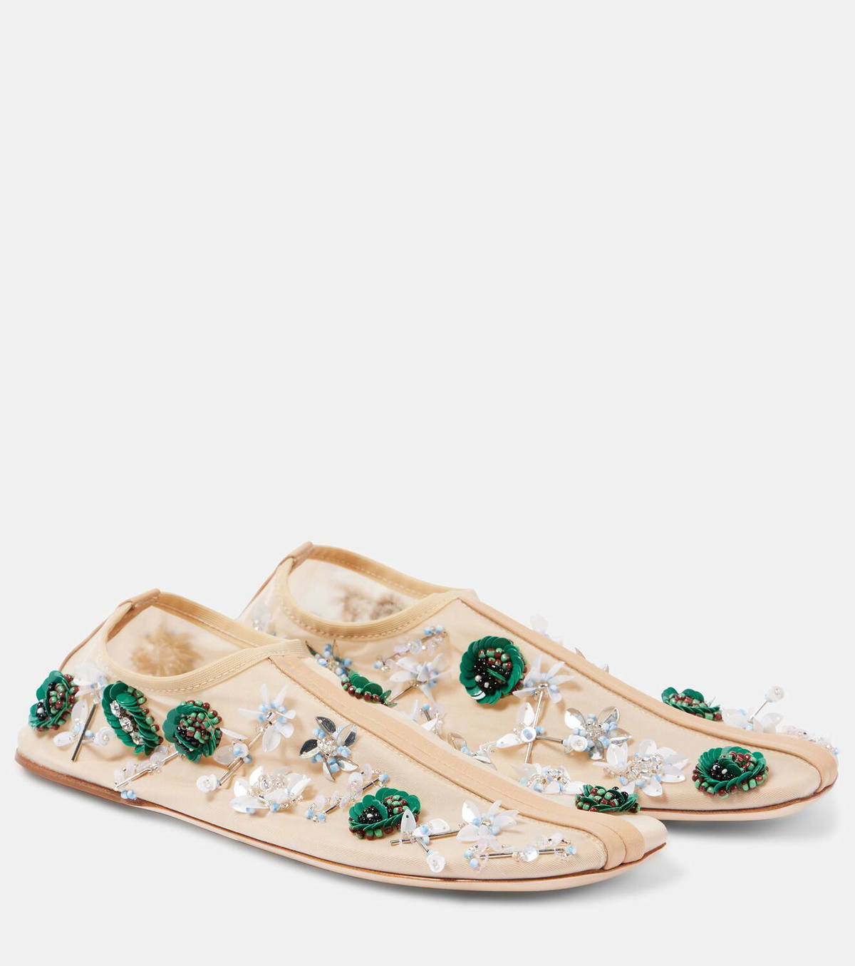 Christopher Esber Embla embellished mesh ballet flats Christopher Esber