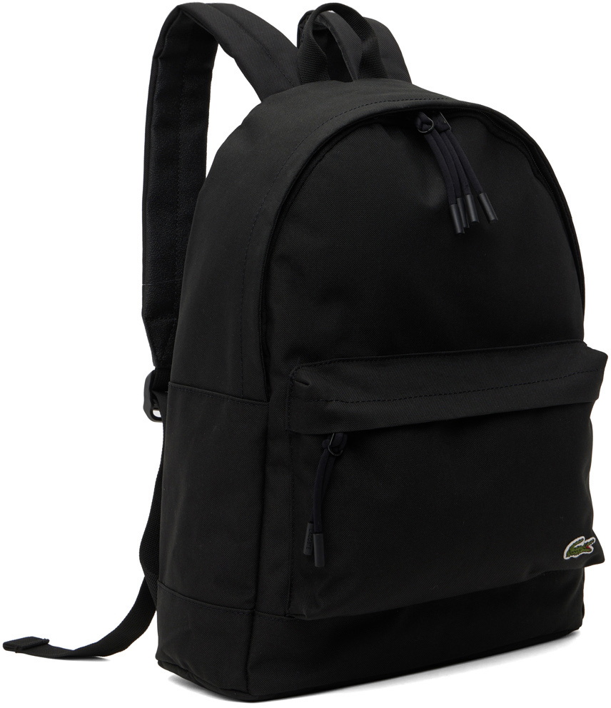 Lacoste Black Polyester Backpack Lacoste