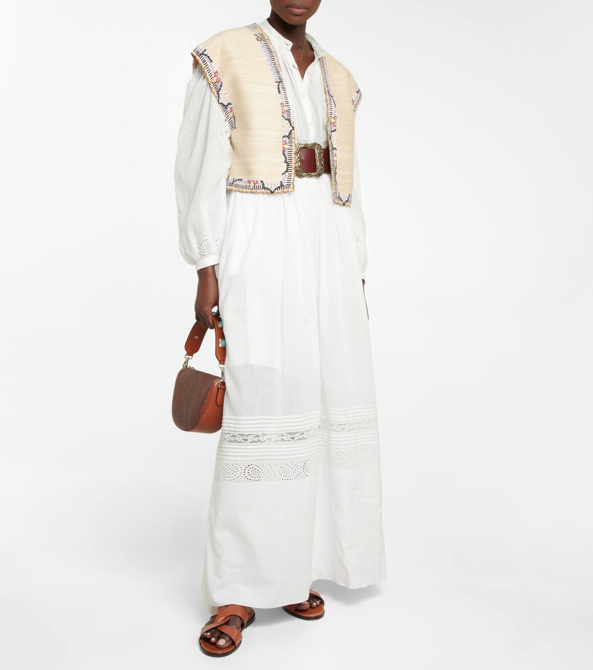 Etro - Broderie anglaise cotton blouse Etro