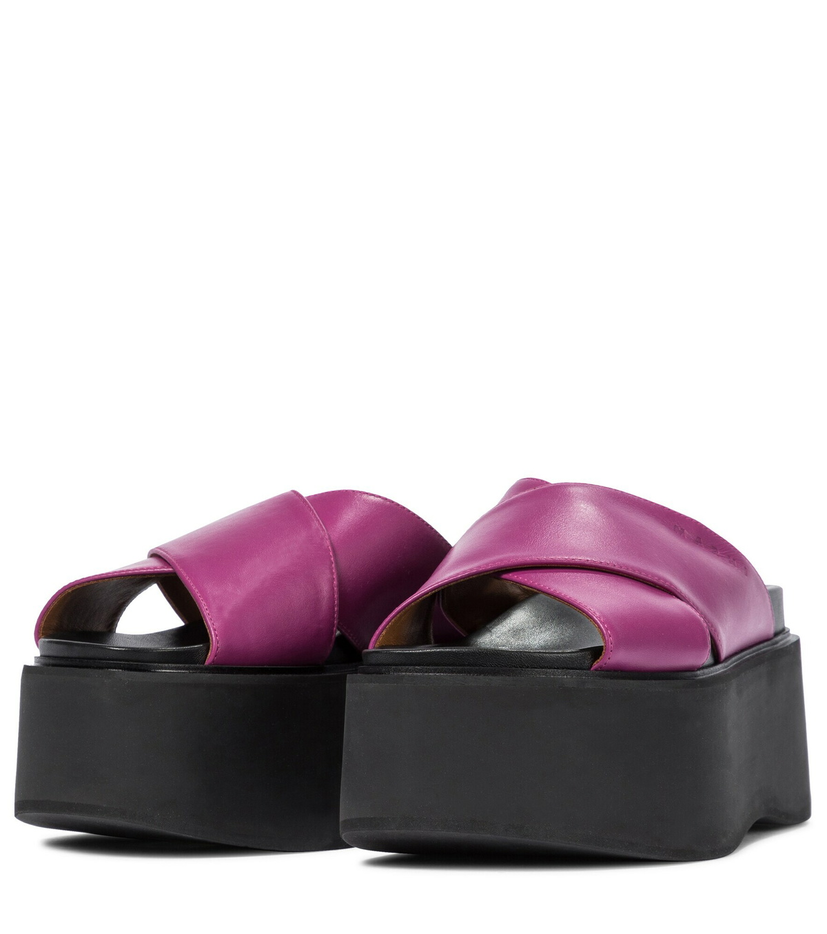 Marni - Leather platform slides Marni