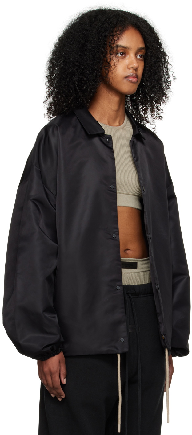 Fear of God ESSENTIALS Black Drawstring Jacket Fear Of God Essentials