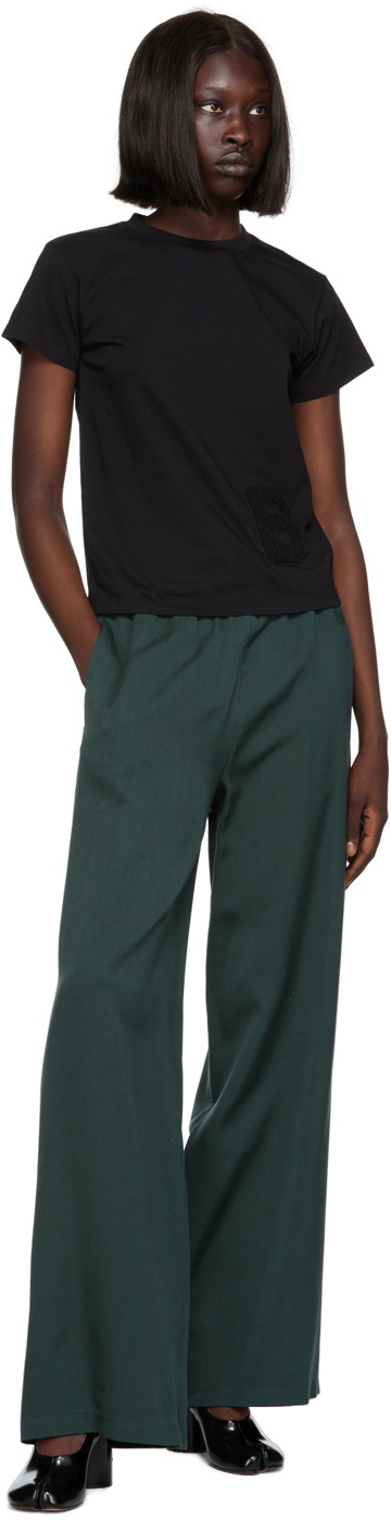 MM6 Maison Margiela Green Embroidered Lounge Pants MM6 Maison Margiela