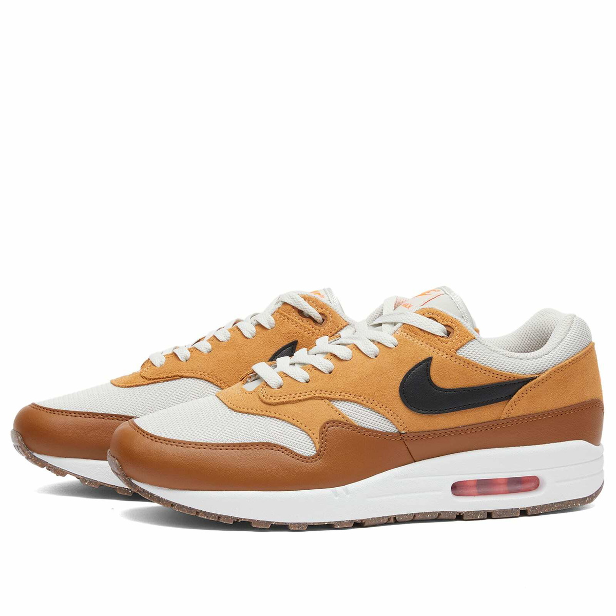 Nike Men's Air Max 1 Ess Sneaker in Bone/Black/Flax Nike
