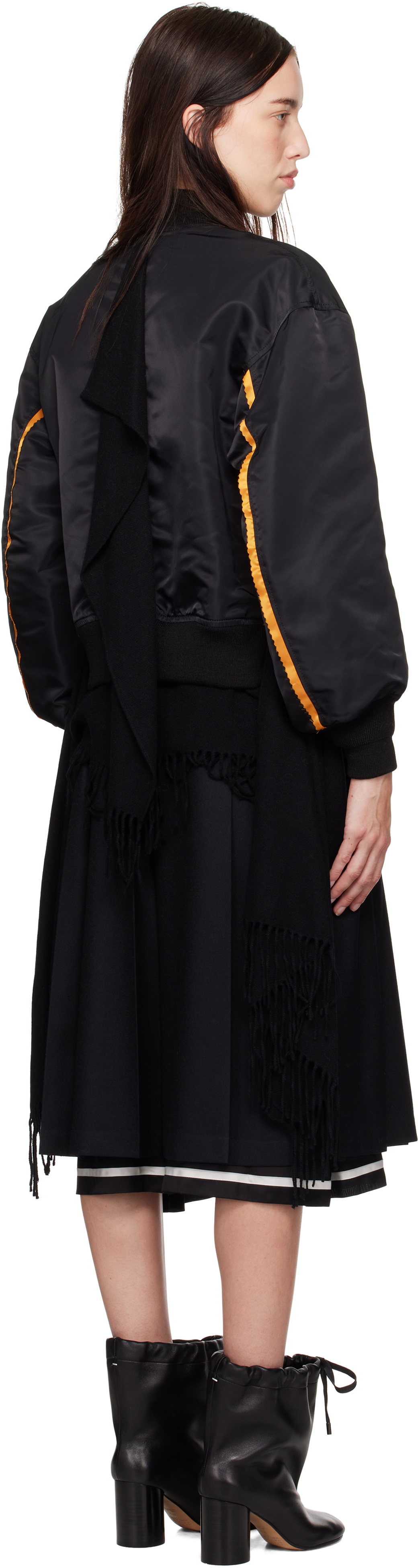 UNDERCOVER Black Scarf Bomber Jacket Undercover