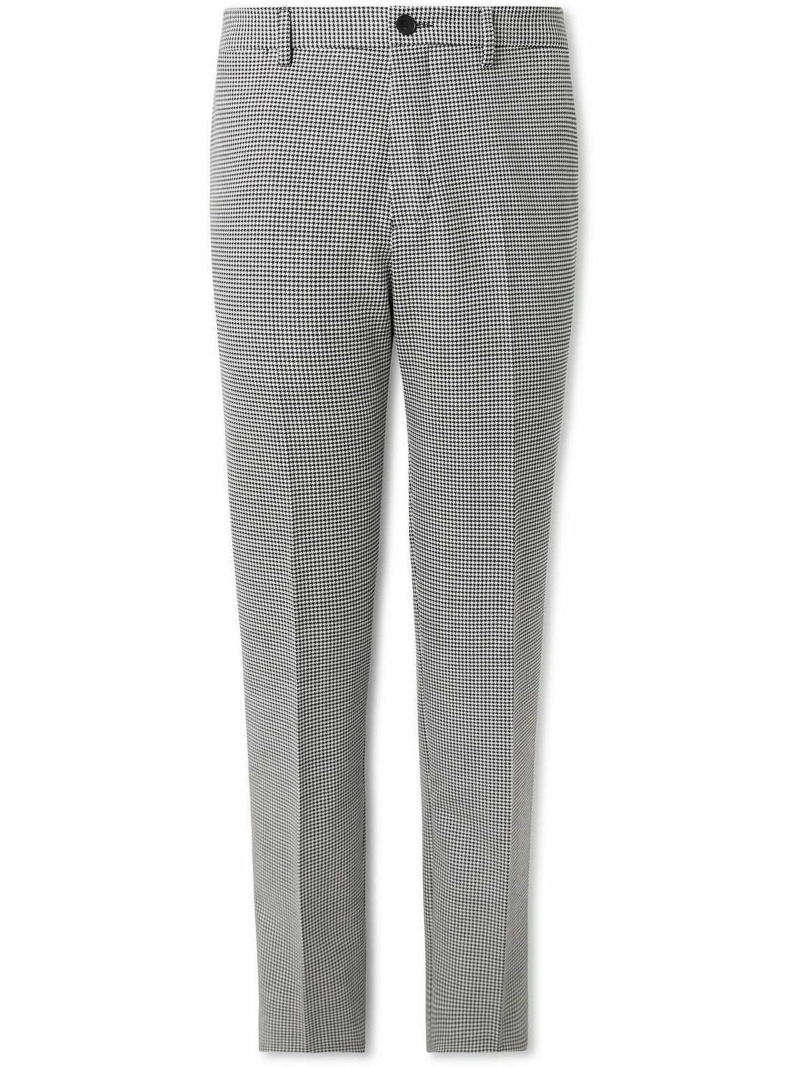 Mr P. - Slim-Fit Straight-Leg Puppytooth Twill Suit Trousers - Gray Mr P.