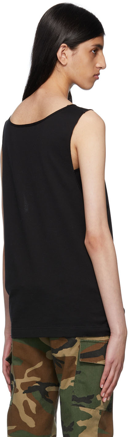 Dolce & Gabbana Black Distressed Tank Top Dolce & Gabbana