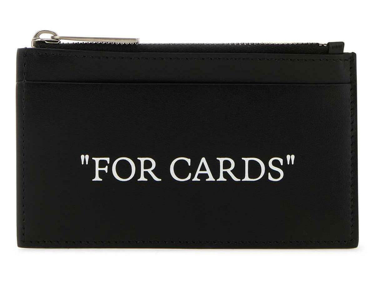 Off-White - Striped Pebble-Grain Leather Billfold Wallet Off-White - Striped Pebble-Grain Leather Billfold Wallet