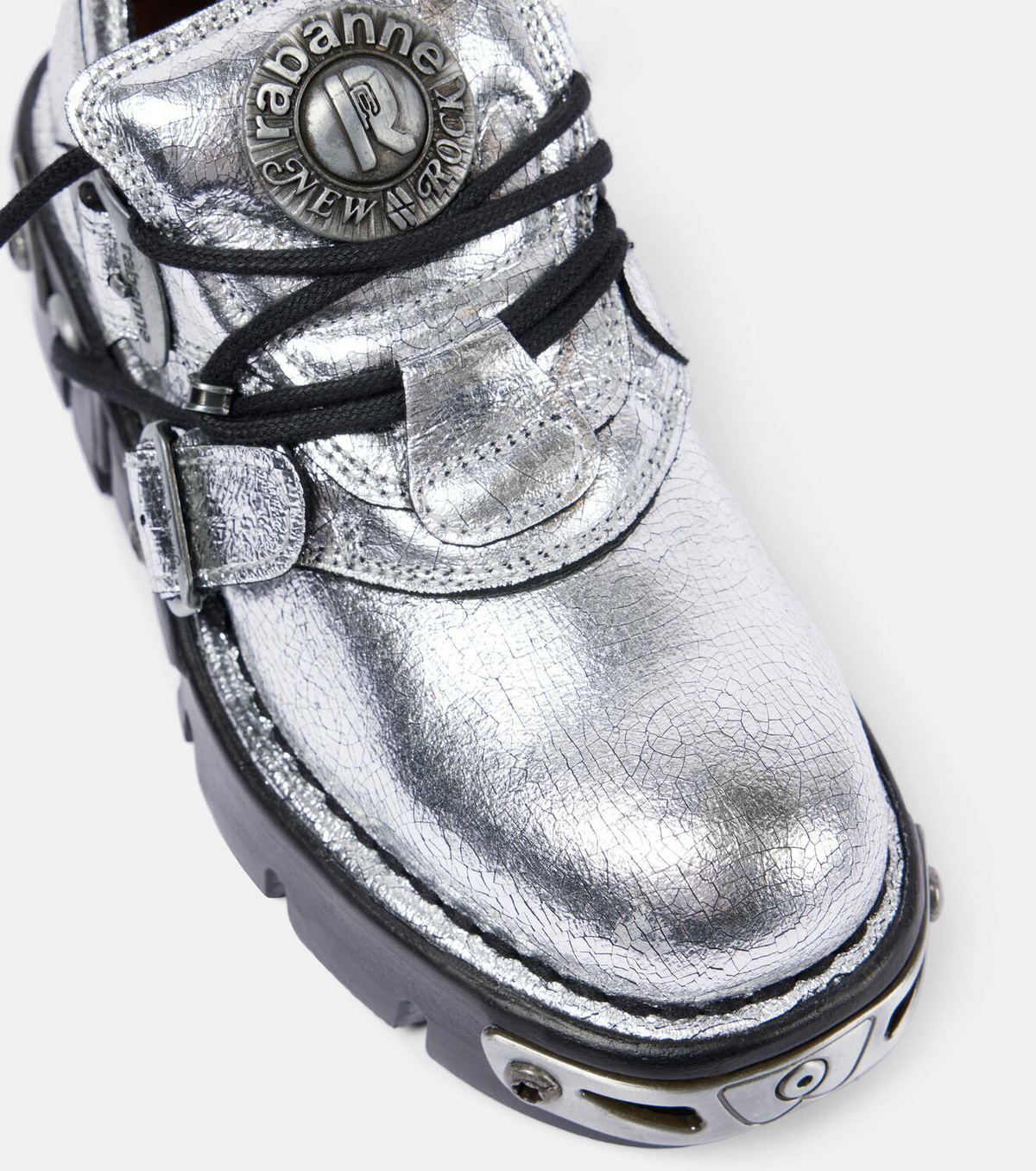 Rabanne x New Rock embellished leather boots Paco Rabanne