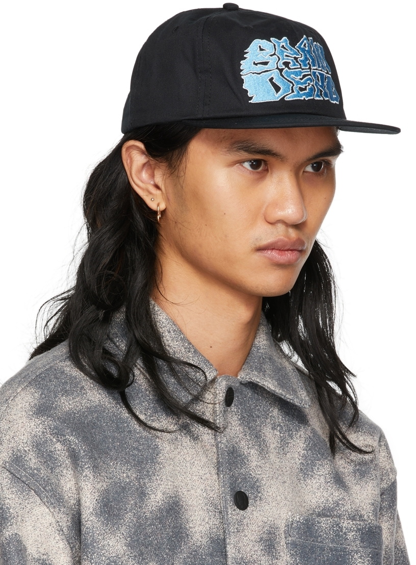 Brain Dead Black Twill Prehistoric 6-Panel Cap Brain Dead