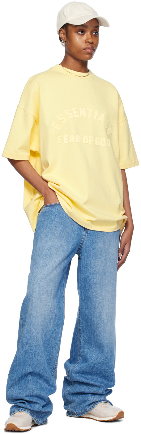 Fear of God ESSENTIALS Yellow Crewneck T-Shirt Fear Of God Essentials