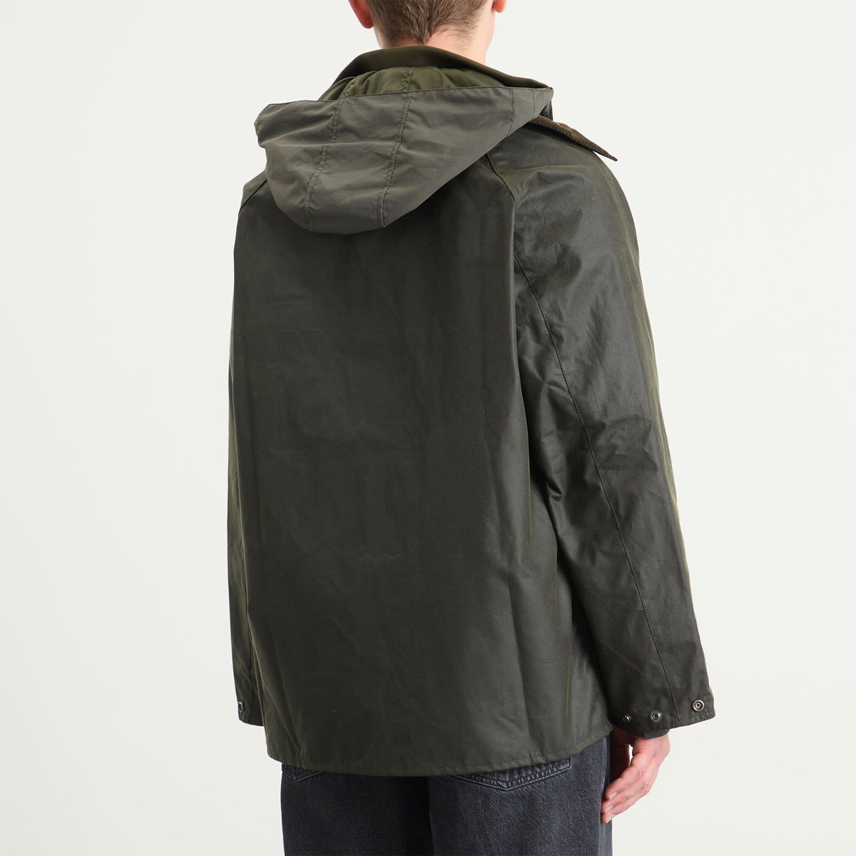 Barbour Men's Heritage + Modified Solway Wax Jacket in Olive Barbour