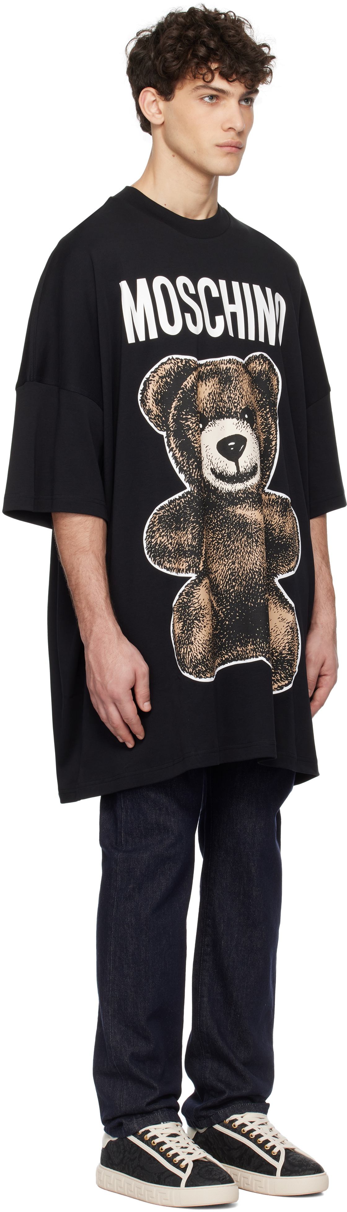 Moschino Black Oversized Maxi Teddy Bear T-shirt Moschino