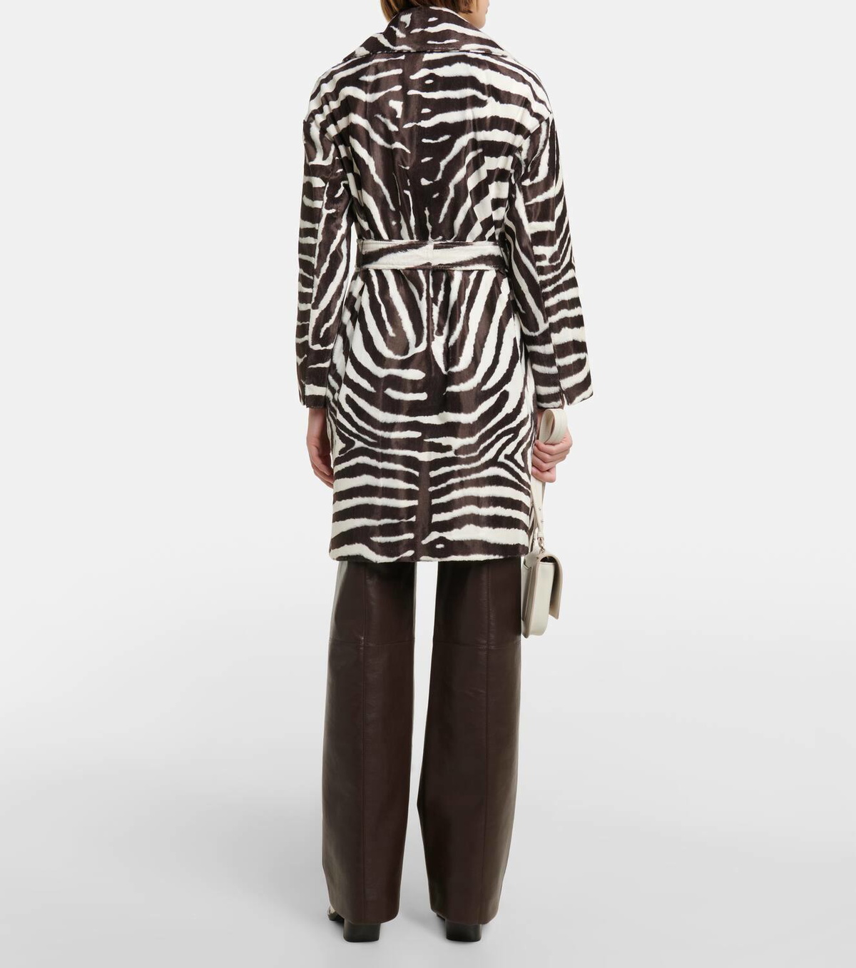 'S Max Mara Ricordo zebra-print cotton-blend coat S Max Mara