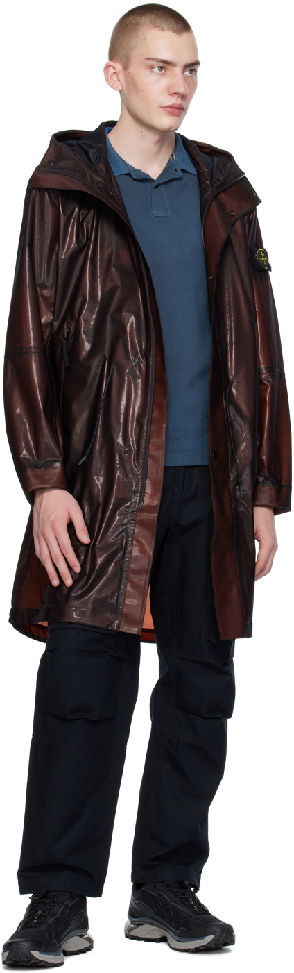 Stone Island Burgundy Patch Coat Stone Island