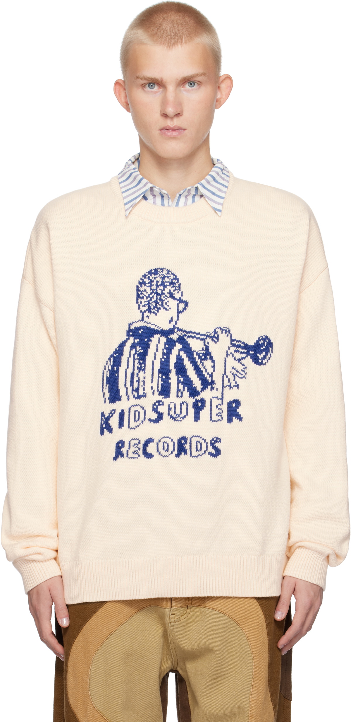 KidSuper Beige 'KidSuper Records' Sweater KidSuper