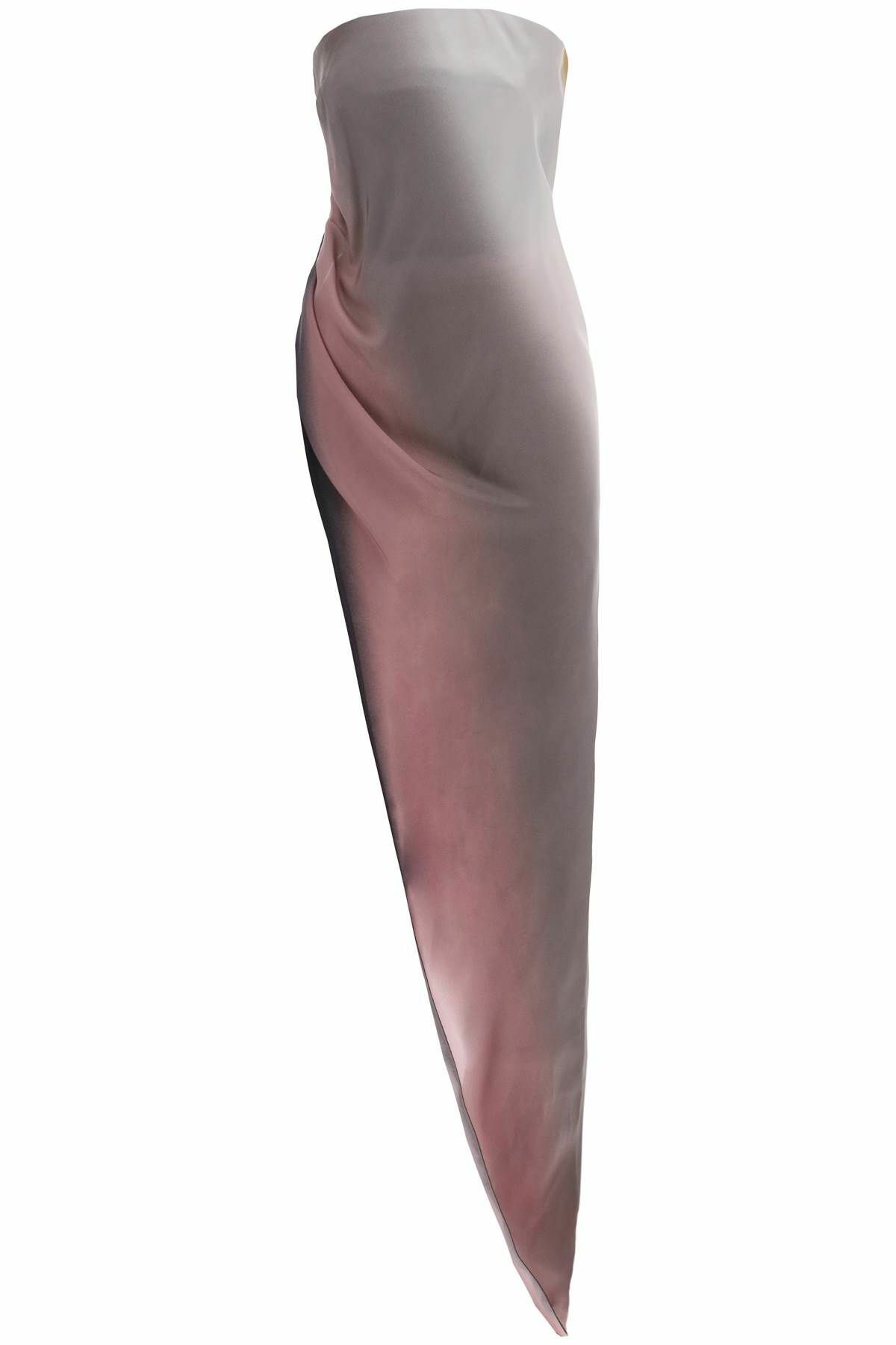 RICK OWENS long strapless top without shoulder Orange Rick Owens