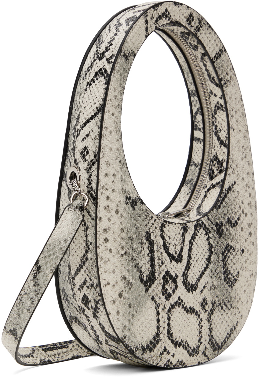 Coperni Gray Snake Print Crossbody Mini Swipe Bag Coperni