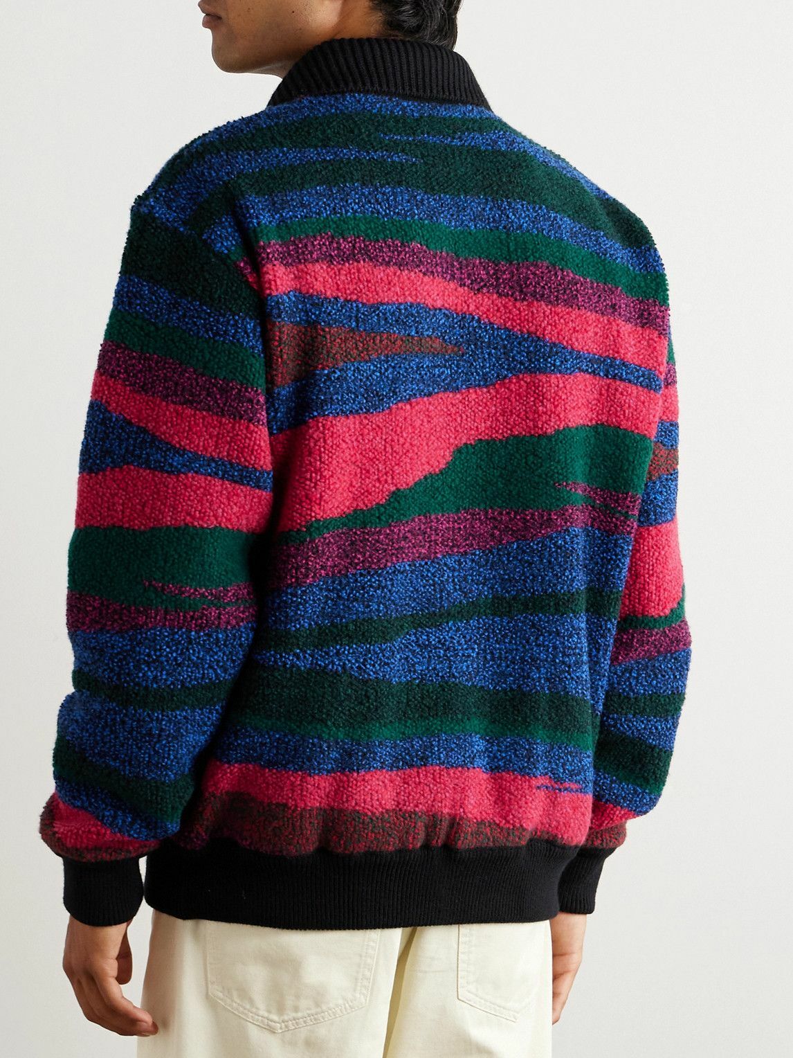 Missoni - Intarsia Wool Bomber Jacket - Blue Missoni