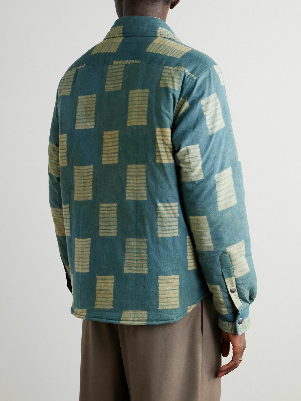 Kardo - Woody Shibori-Dyed Cotton Shirt Jacket - Green Kardo