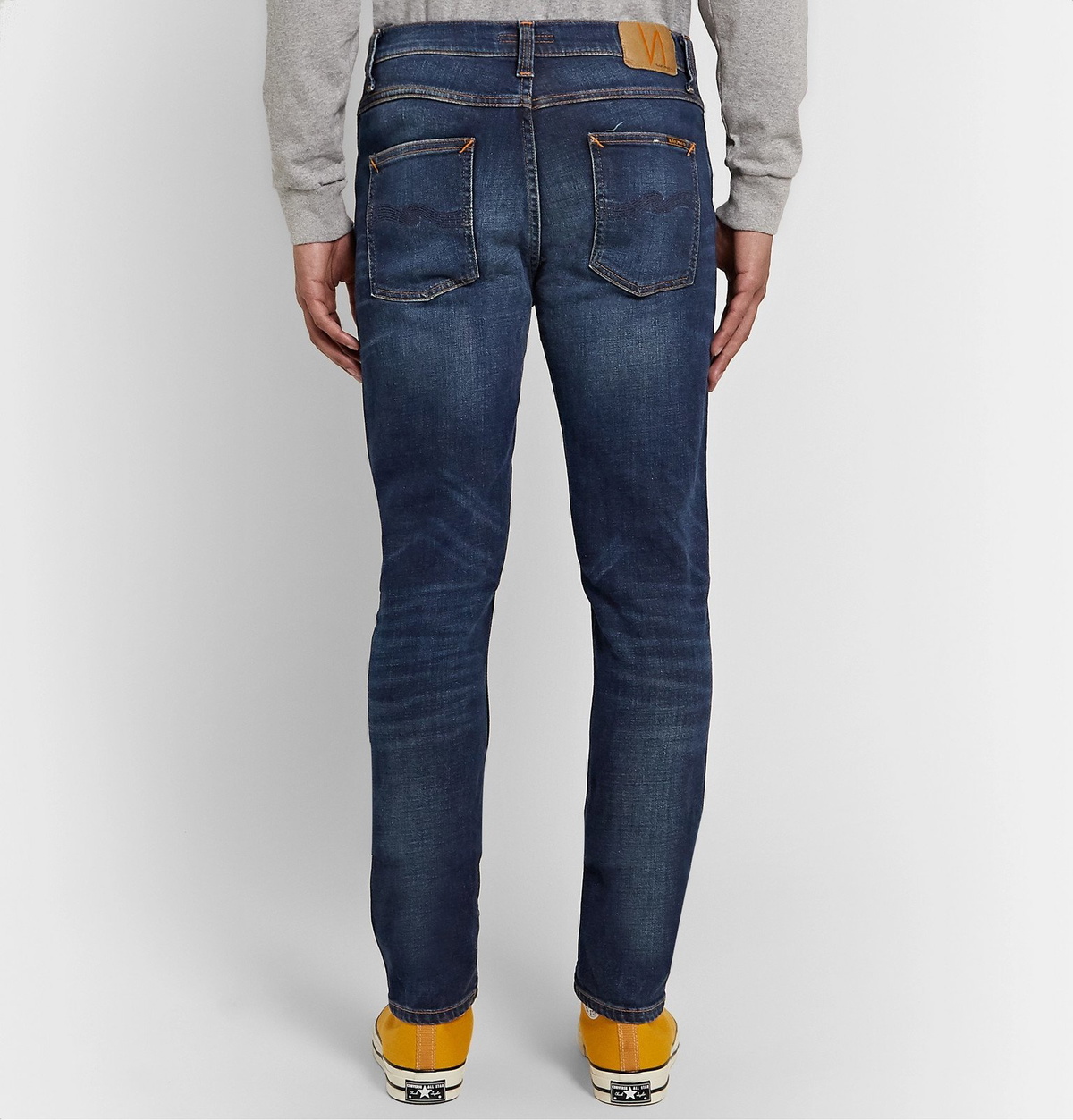 Nudie Jeans - Lean Dean Slim-Fit Tapered Organic Stretch-Denim Jeans ...