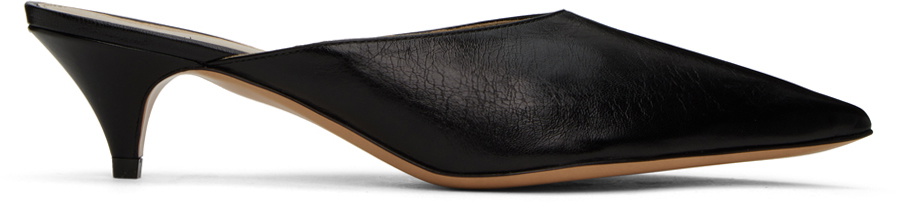 KHAITE Black 'The River' Mules Khaite