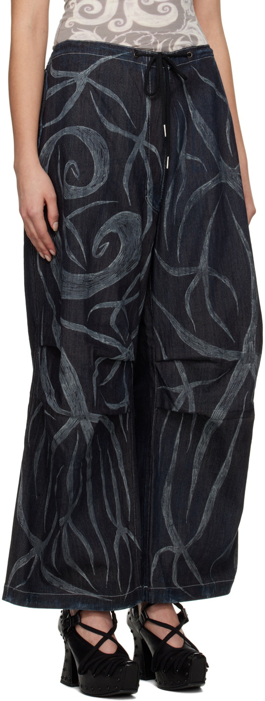 Anna Castellano SSENSE Exclusive Black Stars Jeans