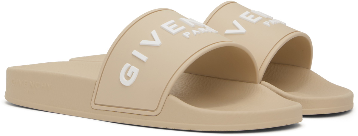 Givenchy Beige Rubber Pool Slides Givenchy