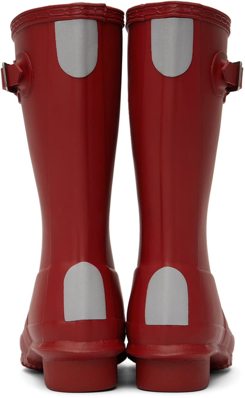 Hunter Kids Red Original Big Kids Rain Boots Hunter