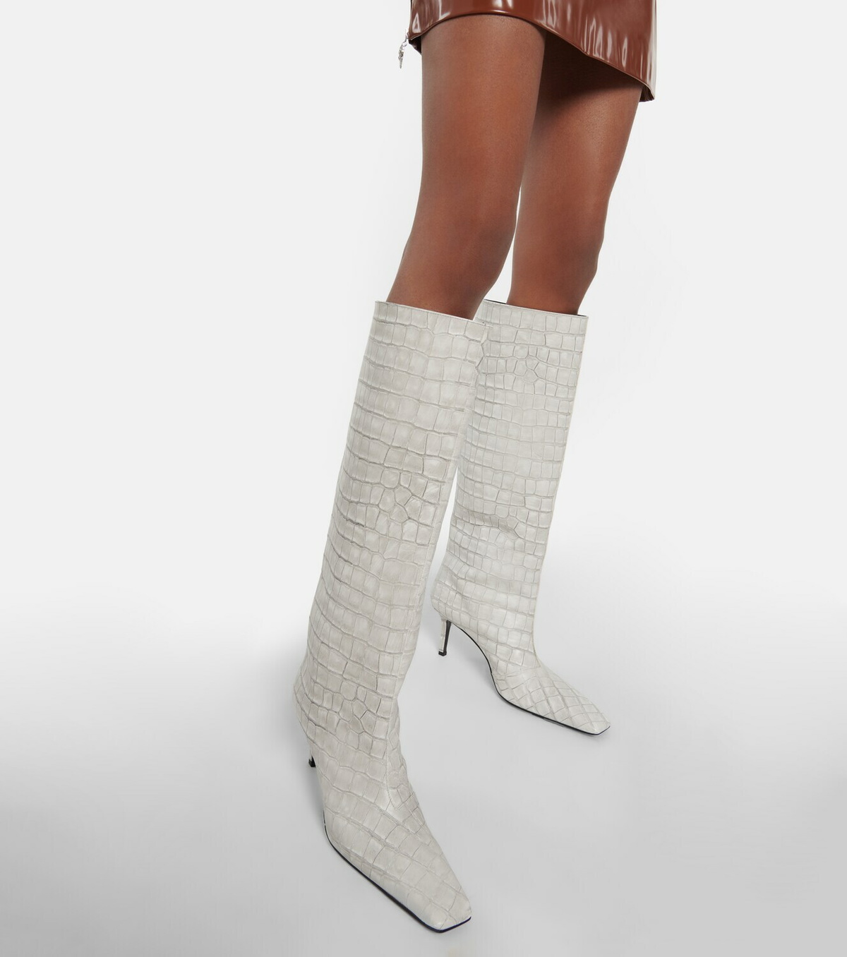 Acne Studios - Croc-effect leather knee-high boots Acne Studios Acne Studios - Croc-effect leather knee-high boots Acne Studios