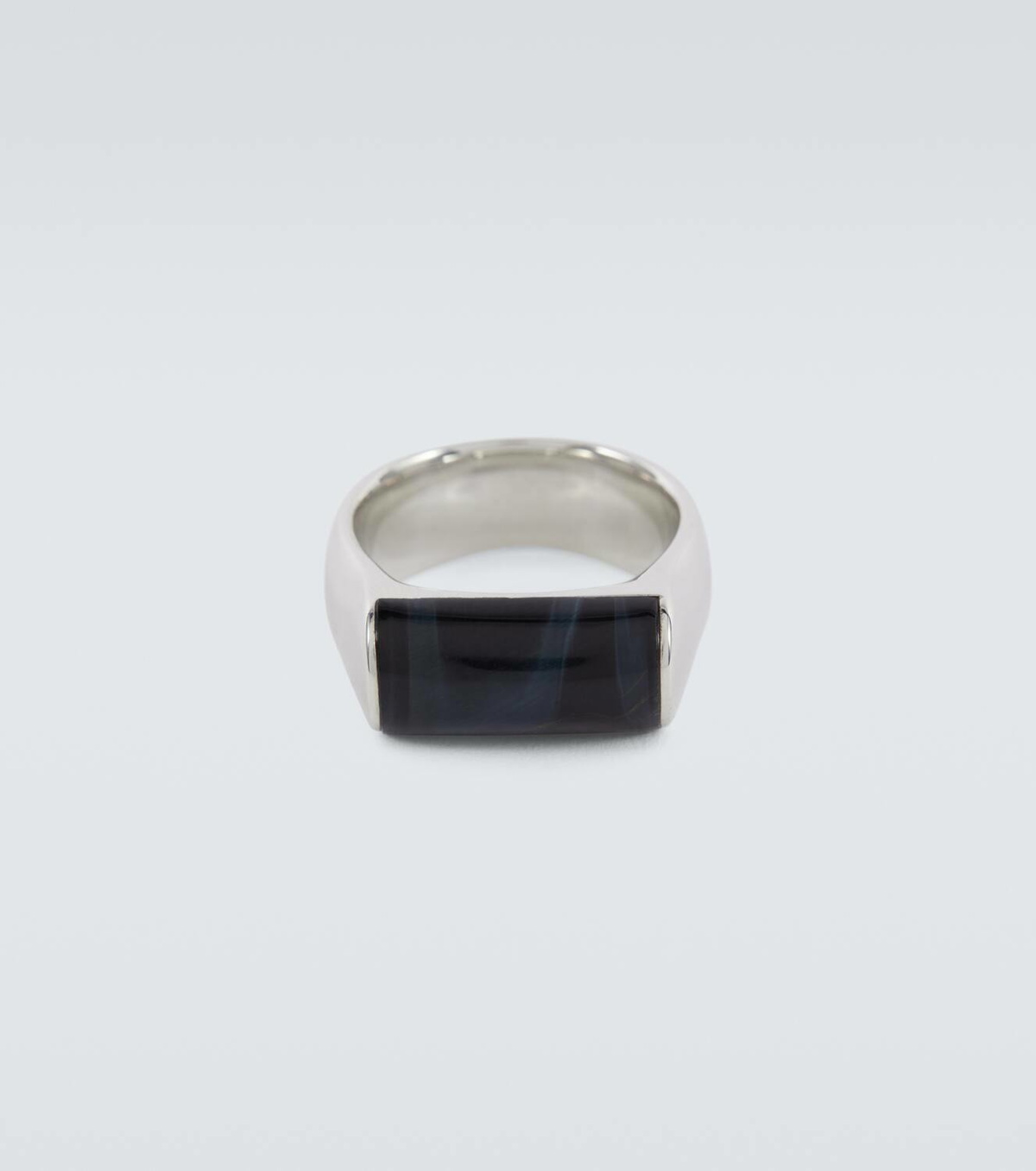 Tom Wood Crest Hawk Eye sterling silver ring Tom Wood