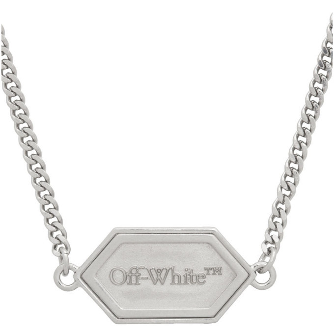 Off-White Silver Label Necklace Off-White