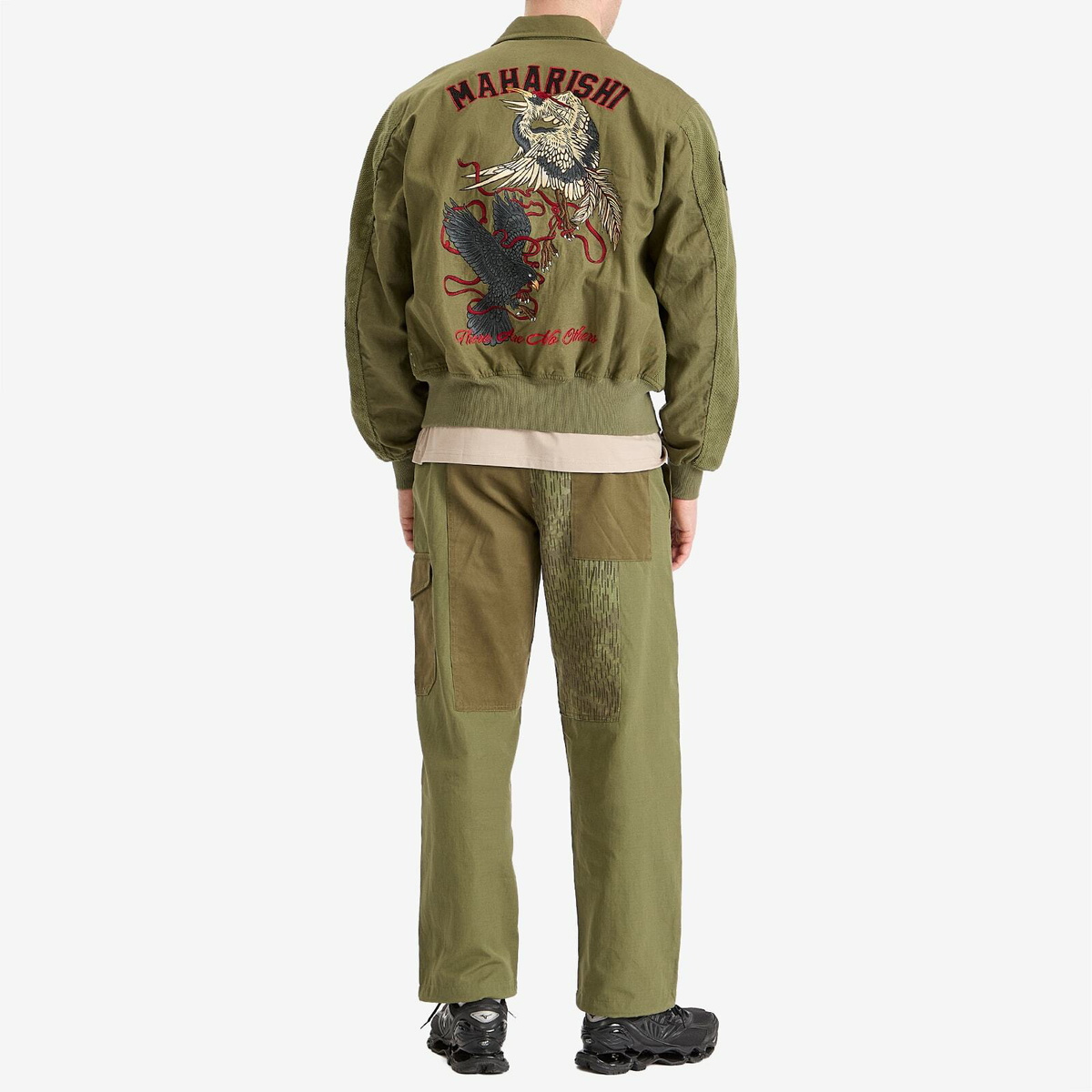 Maharishi Men's Crow & Heron M42 Flight Jacket in Olive Maharishi