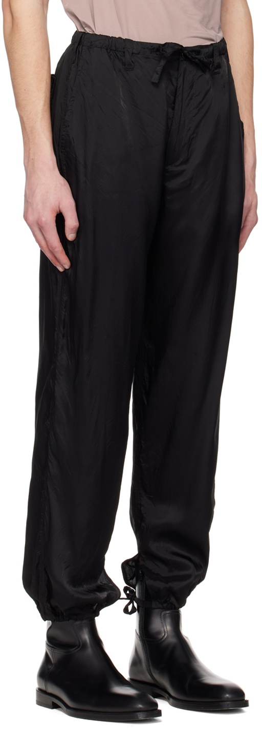 Dries Van Noten Black Drawstring Trousers Dries Van Noten