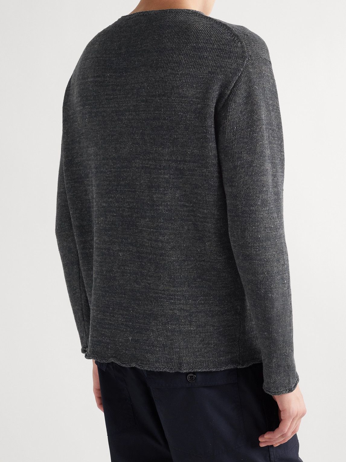 Inis Meáin - Donegal Linen Sweater - Gray Inis Meáin