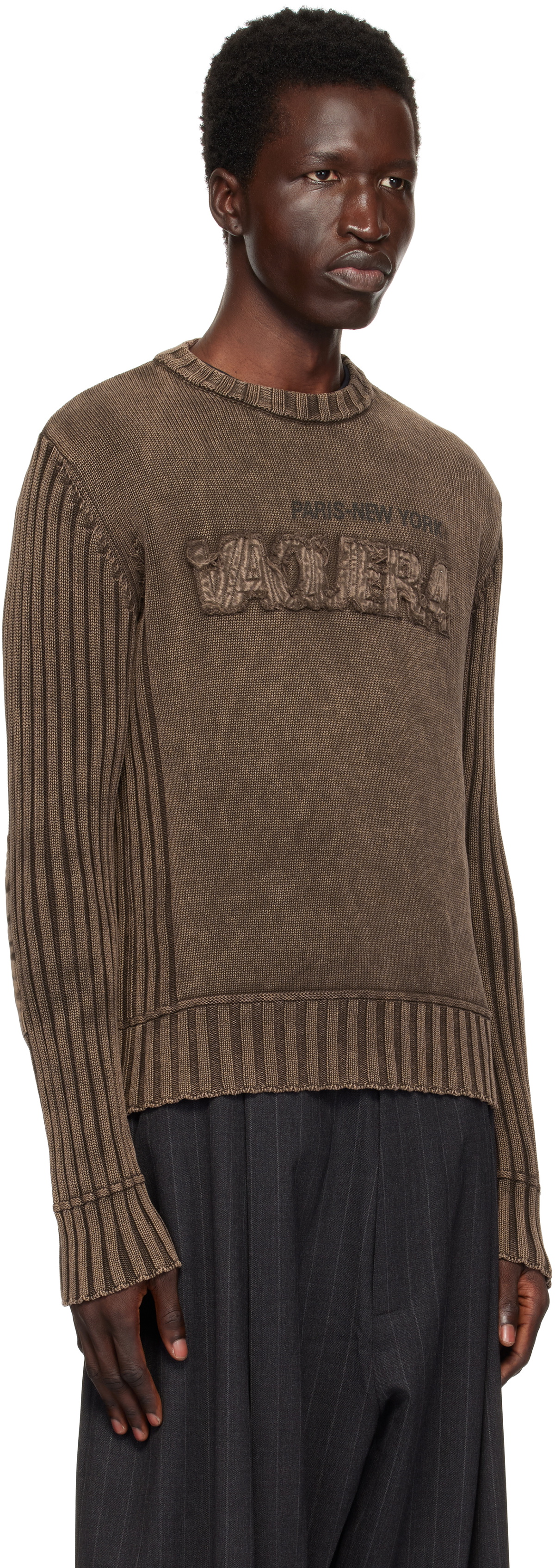 VAQUERA Brown Rib-Knit Sweater Vaquera