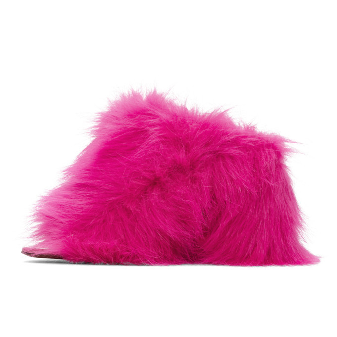 VETEMENTS Pink Fur Mules Vetements