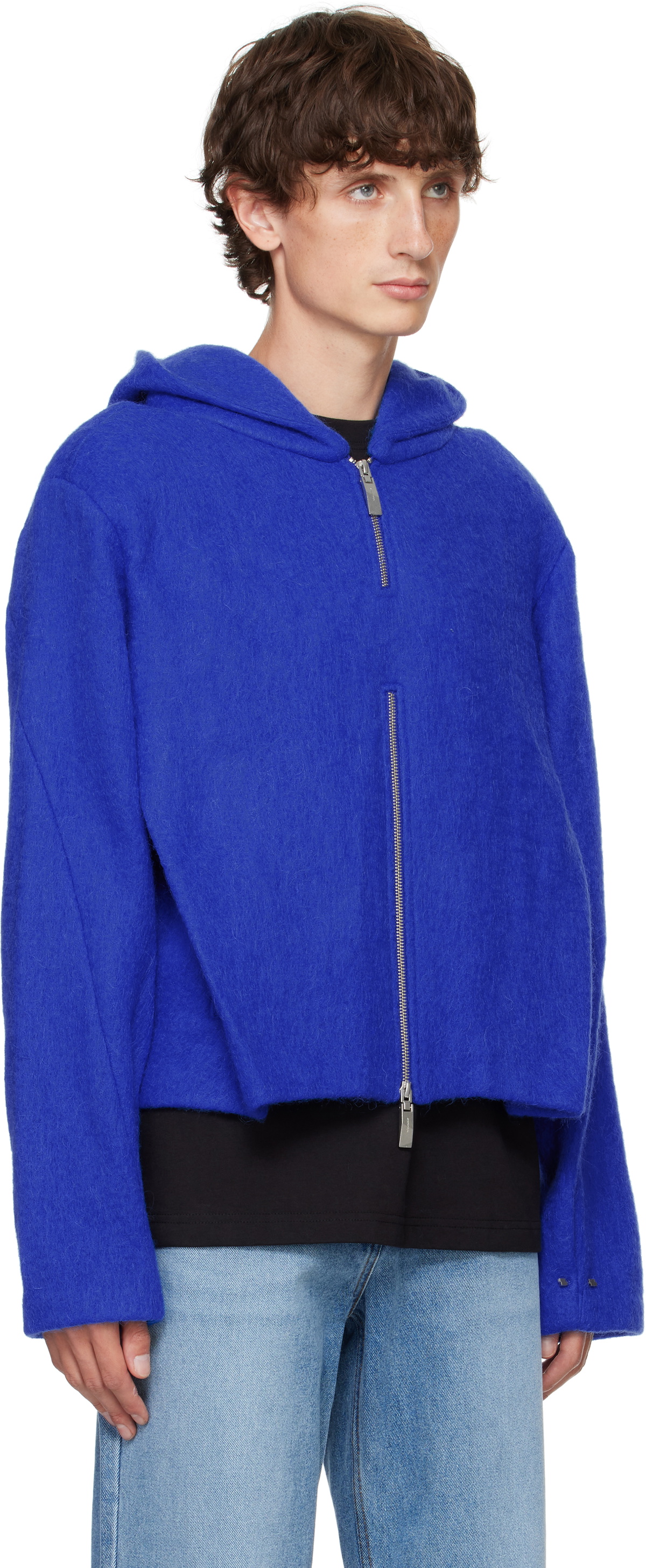 ADER error Blue Hooded Jacket ADER error