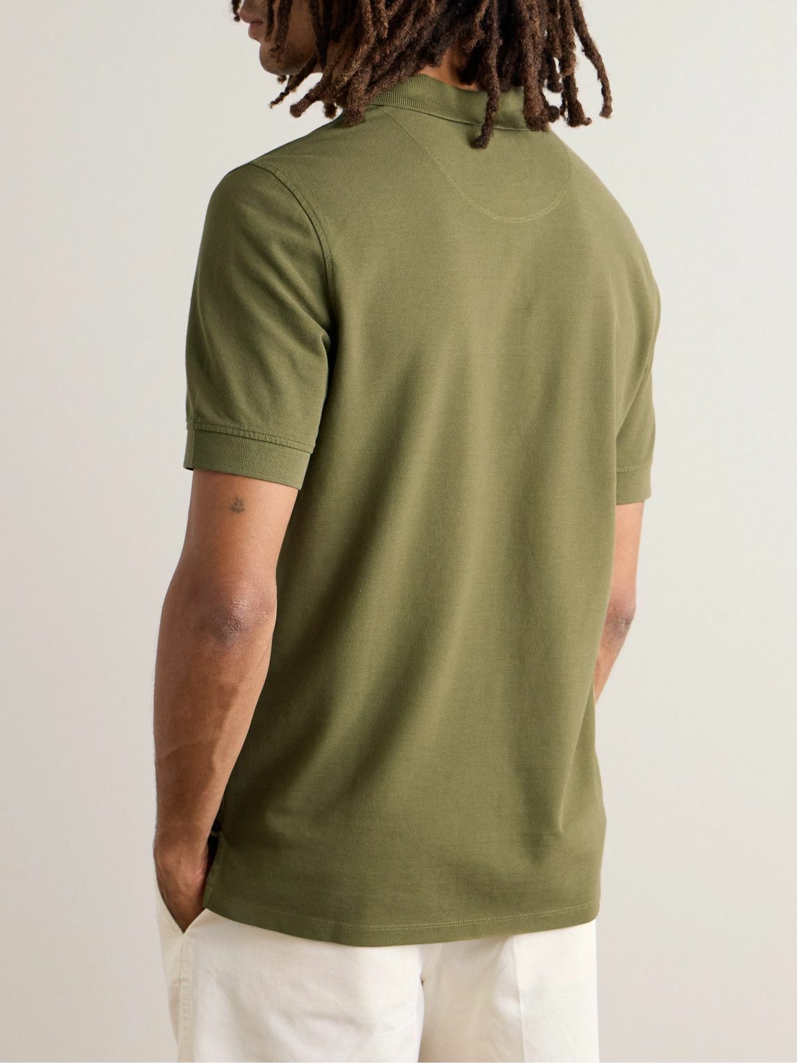 Drake's - Cotton-Piqué Polo Shirt - Green Drake's