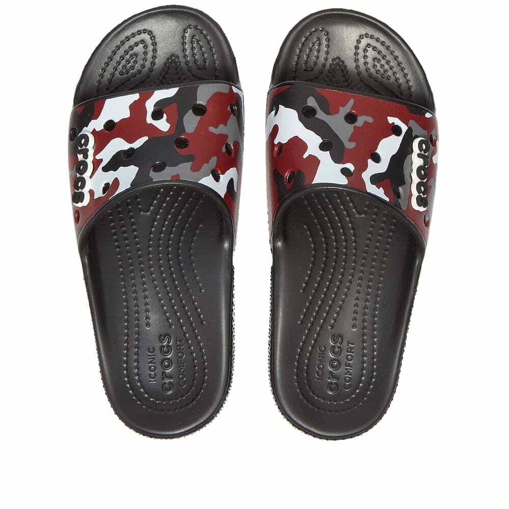 Crocs Classic Printed Camo Clog in Black/Red Crocs