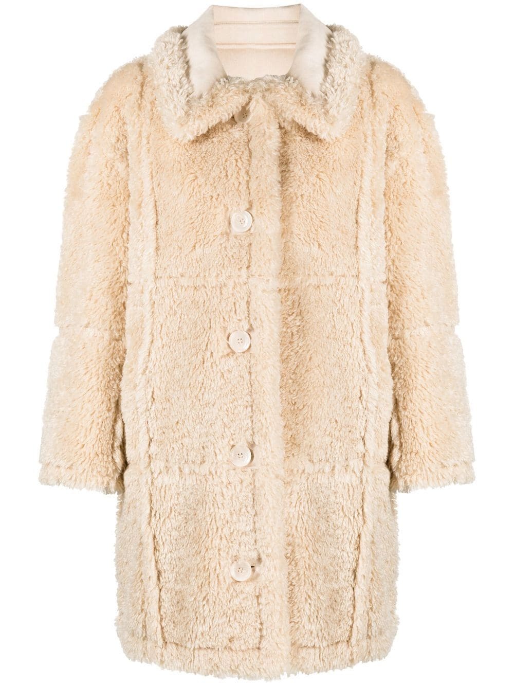 STAND - Samira Faux Shearling Coat Stand Studio