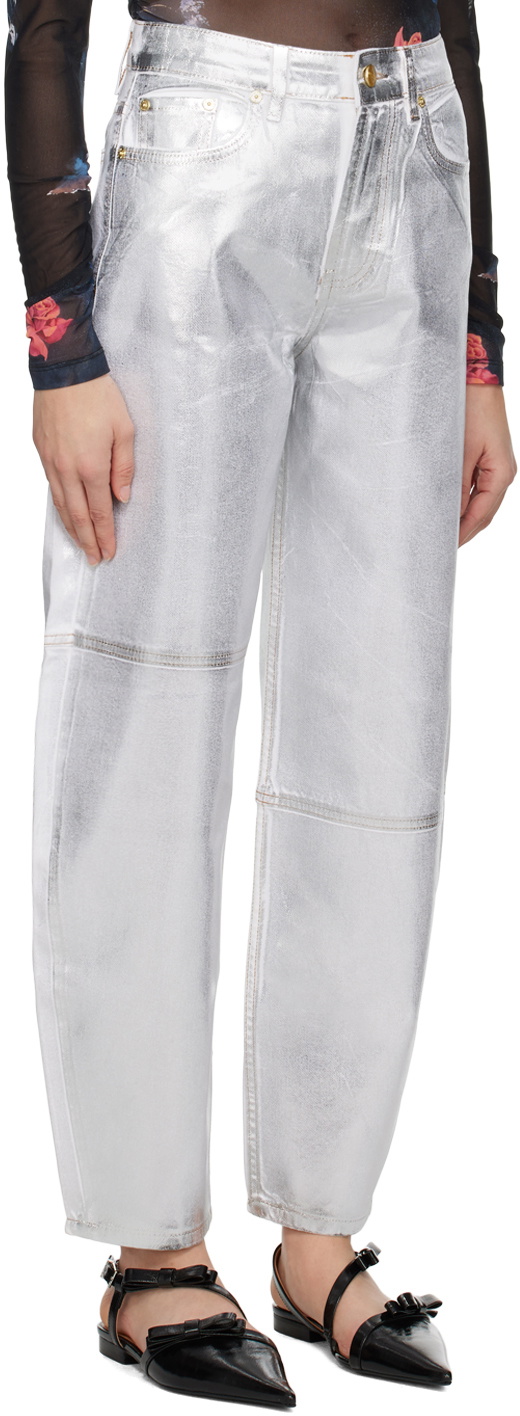 GANNI Silver Stary Jeans GANNI