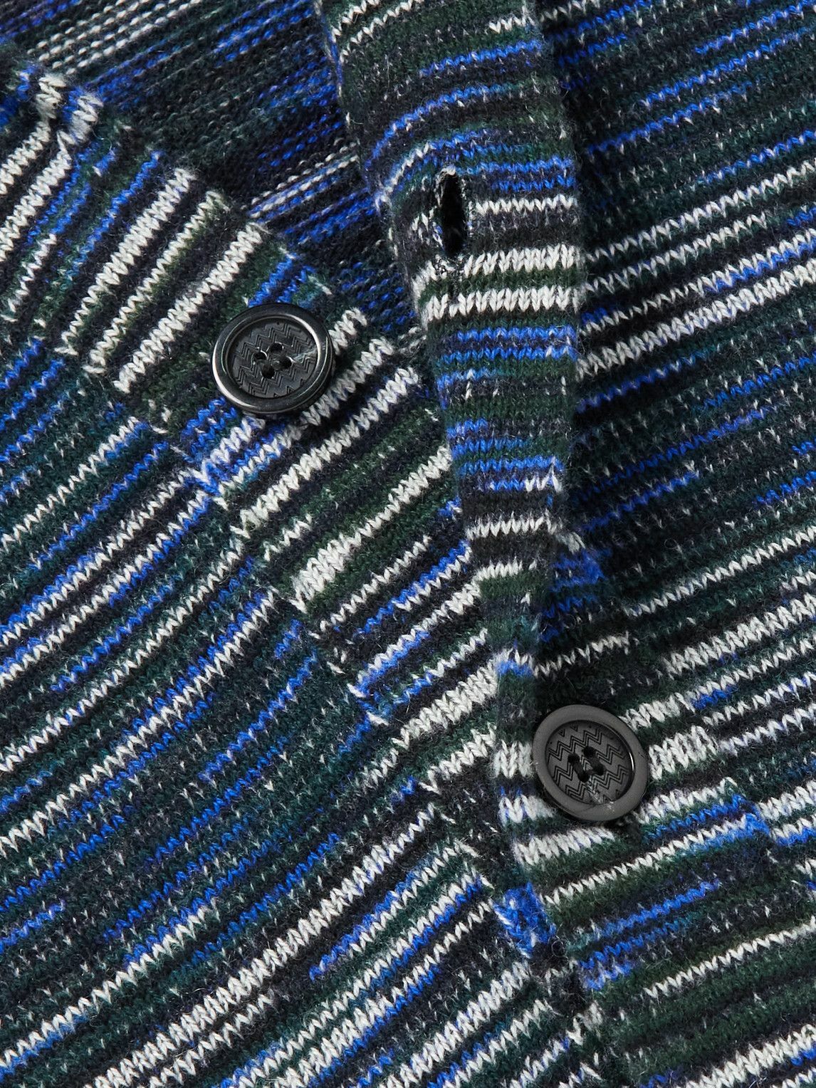 Missoni - Shawl-Collar Space-Dyed Cashmere Cardigan - Blue Missoni