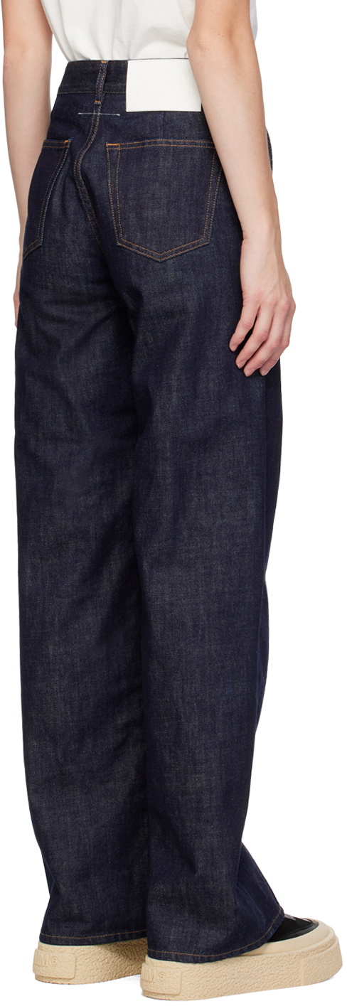 MM6 Maison Margiela Blue Loose-Fit Jeans MM6 Maison Margiela