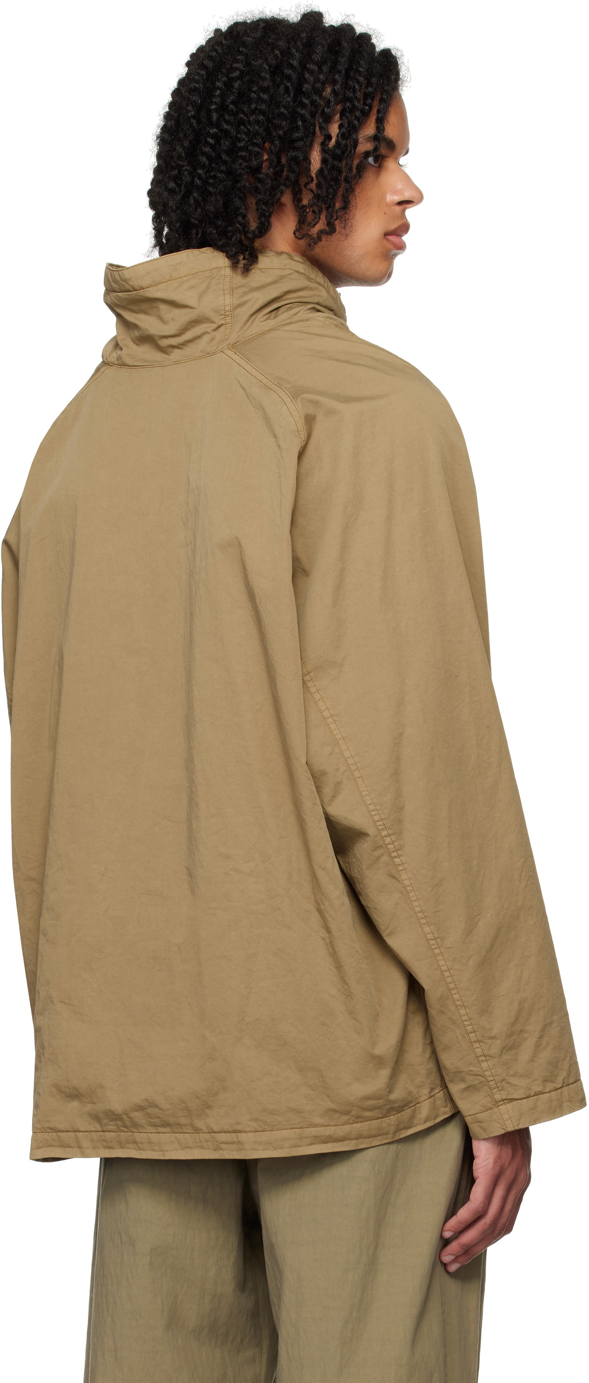 LEMAIRE Beige Funnel Neck Jacket Lemaire